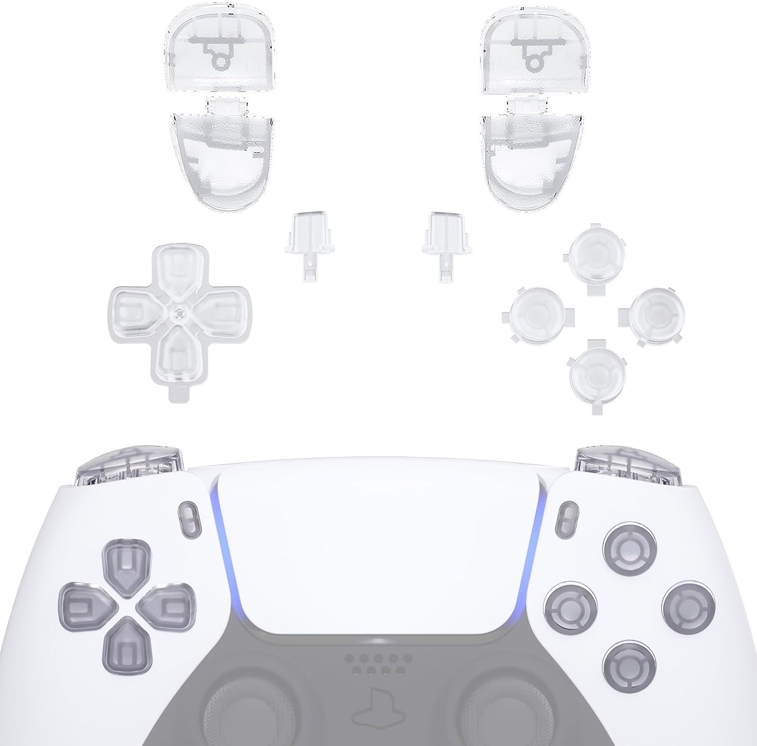 eXtremeRate Replacement D-pad R1 L1 R2 L2 Triggers Share Options Face ...