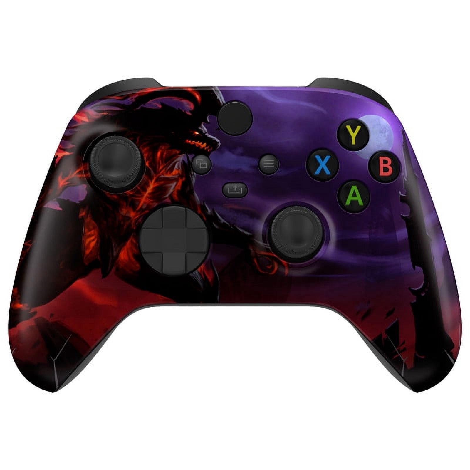 eXtremeRate Replacement Shell Dragon King Front Housing Cover for Xbox ...