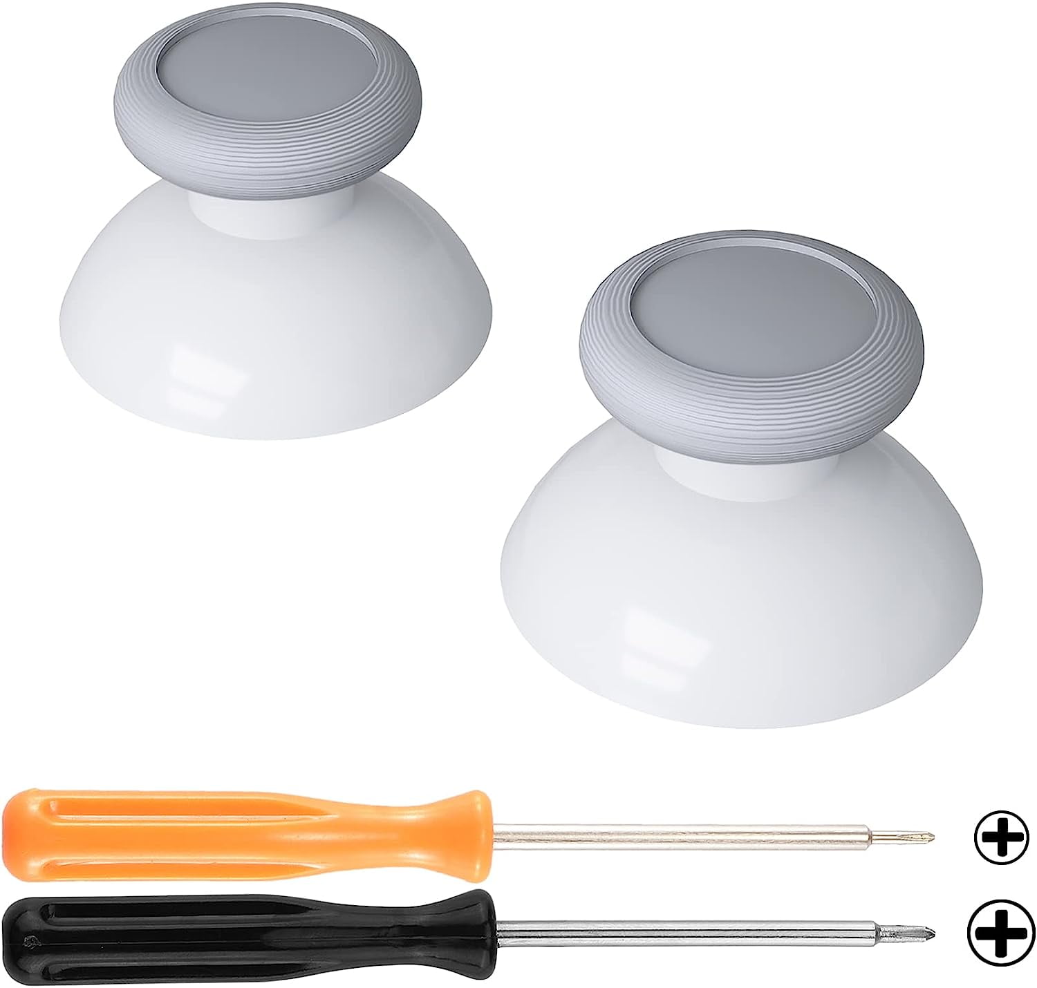 eXtremeRate Robot White & New Hope Gray Replacement 3D Joystick ...