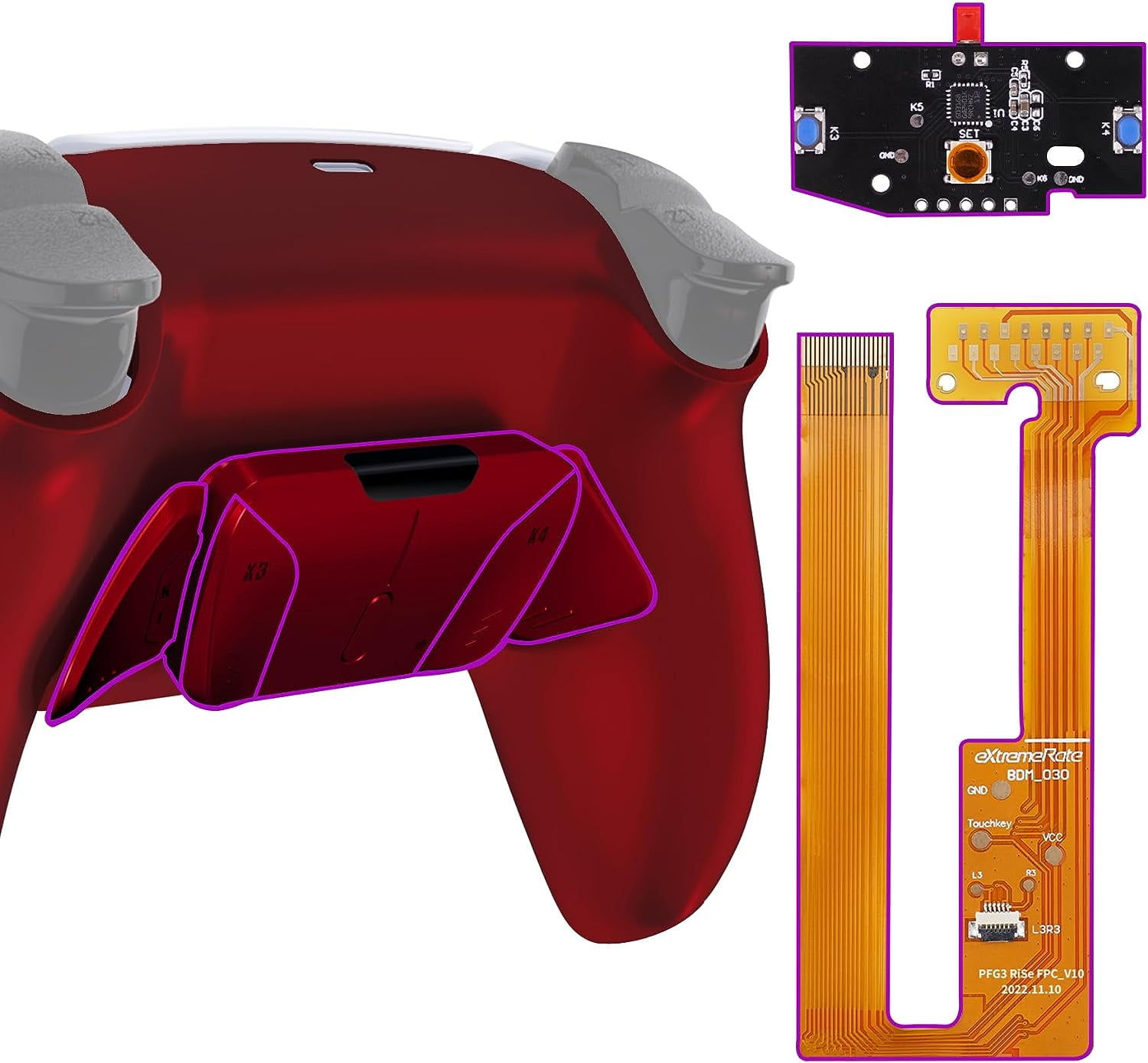 eXtremeRate Scarlet Red Programable RISE4 Remap Kit Upgrade Board ...