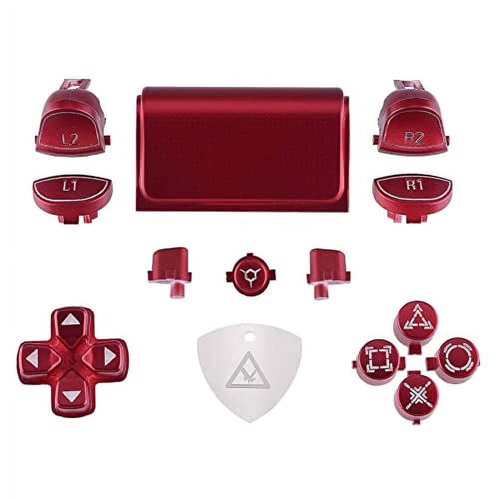 eXtremeRate Scarlet Red Symbols Replacement Full Set Buttons for ps4 ...