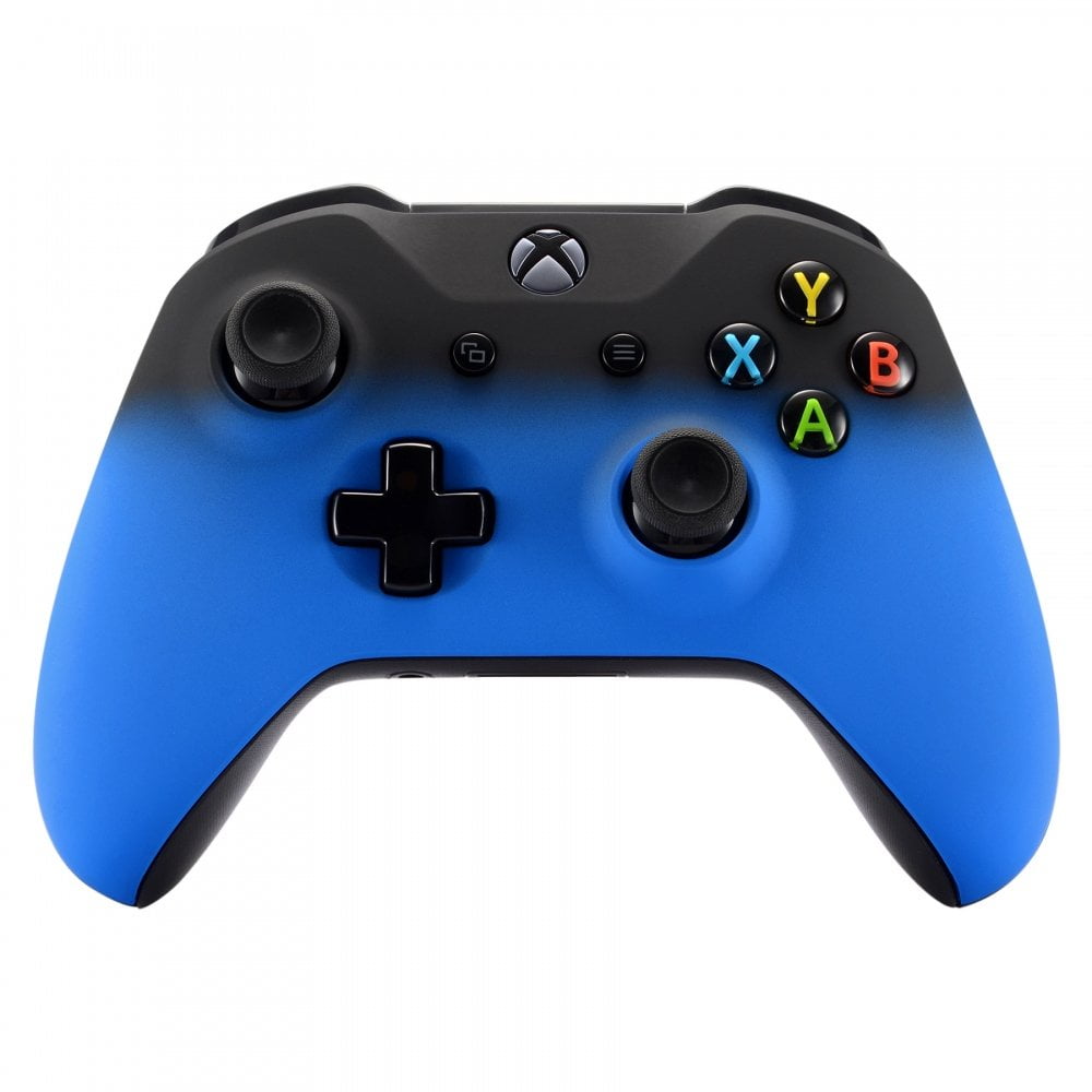 eXtremeRate Shadow Blue Faceplate Cover, Soft Touch Front Housing Shell ...