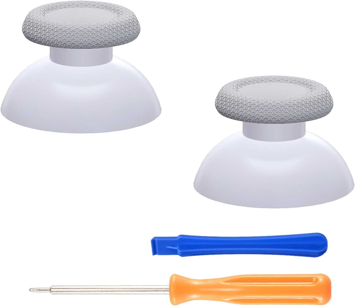 eXtremeRate Solid White & New Hope Gray Replacement ThumbsticksJoystick ...