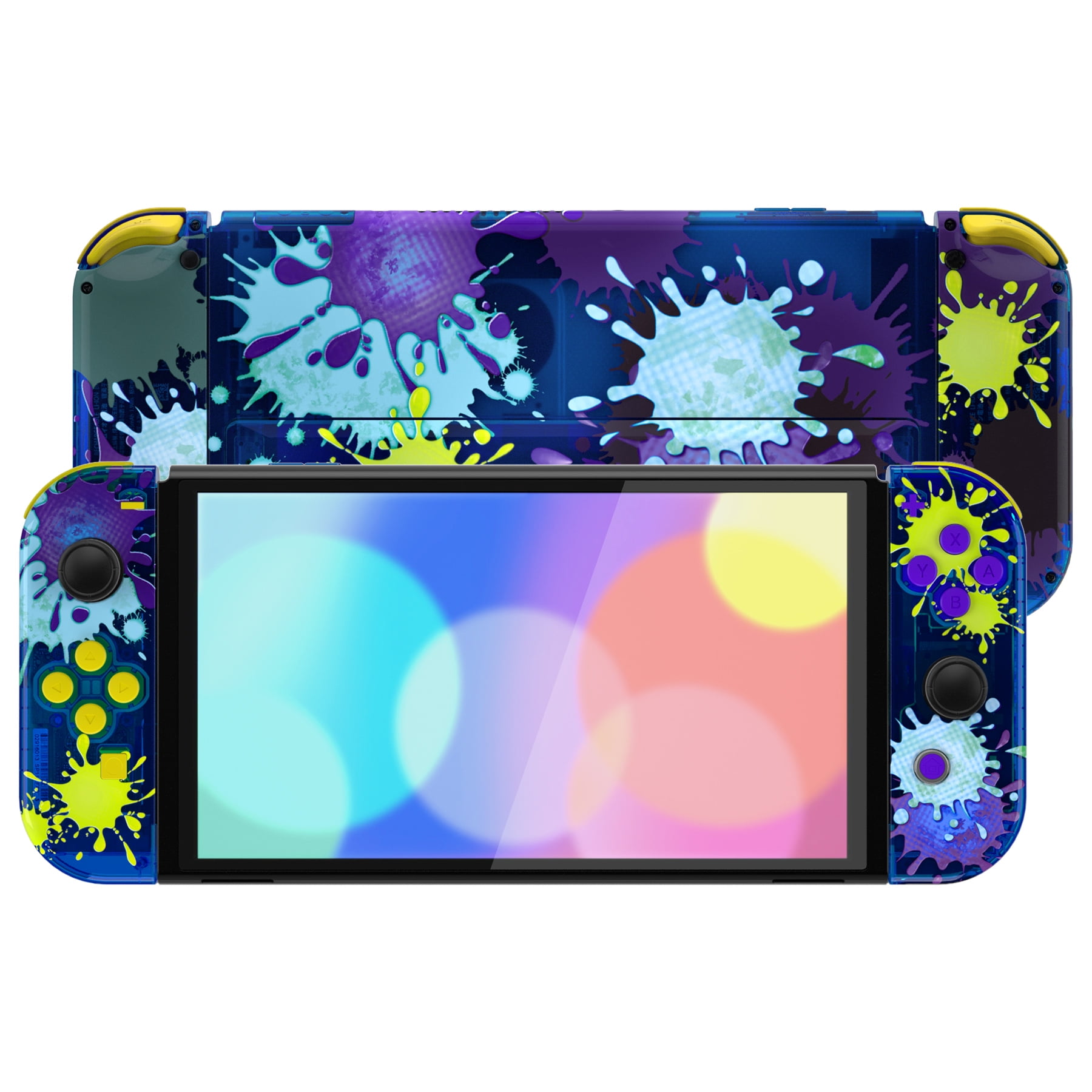 eXtremeRate Splattering Paint Full Set Shell for Nintendo Switch OLED ...