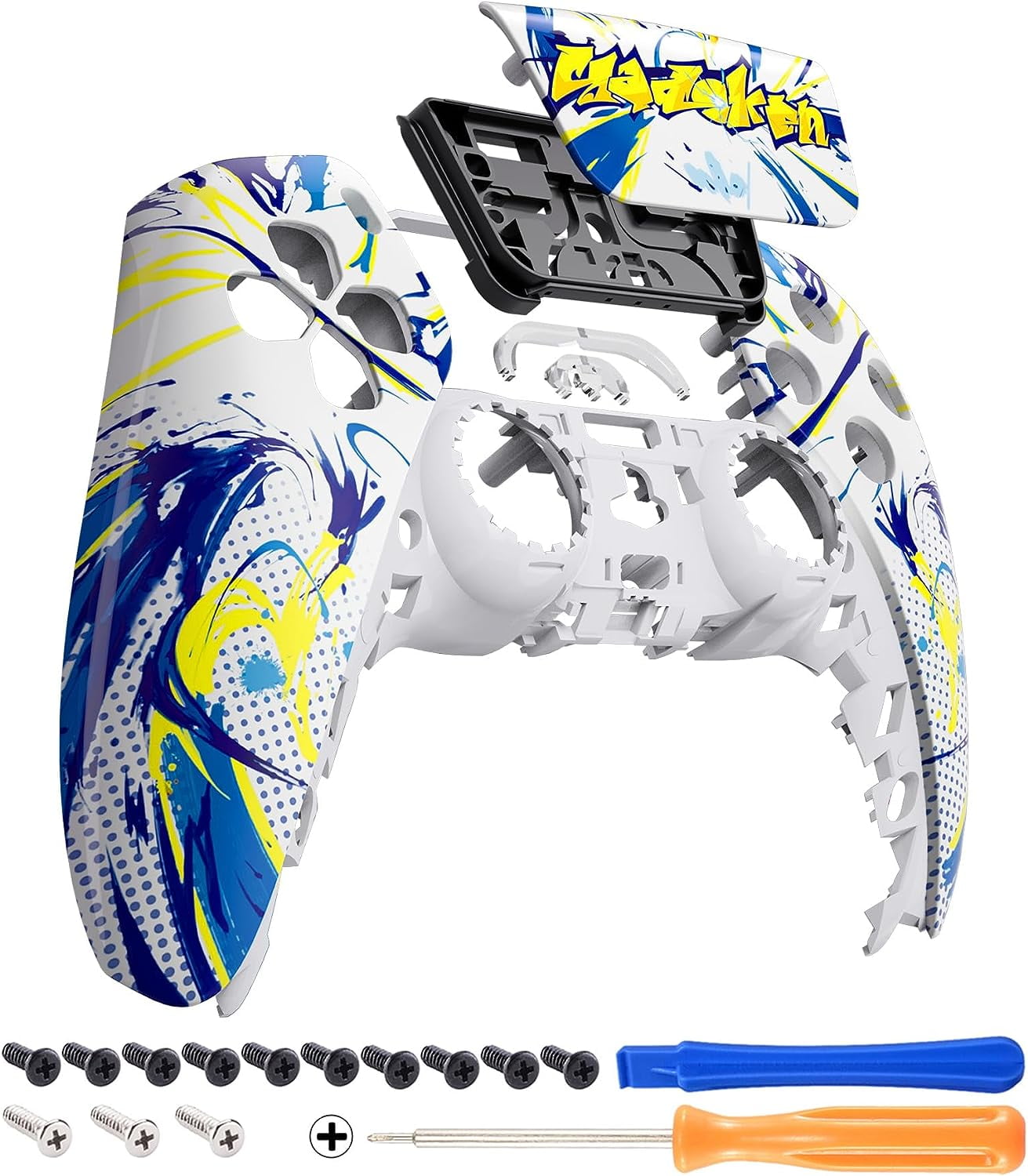 eXtremeRate Street Graffiti Replacement Front Cover w/Touchpad for ps5 ...