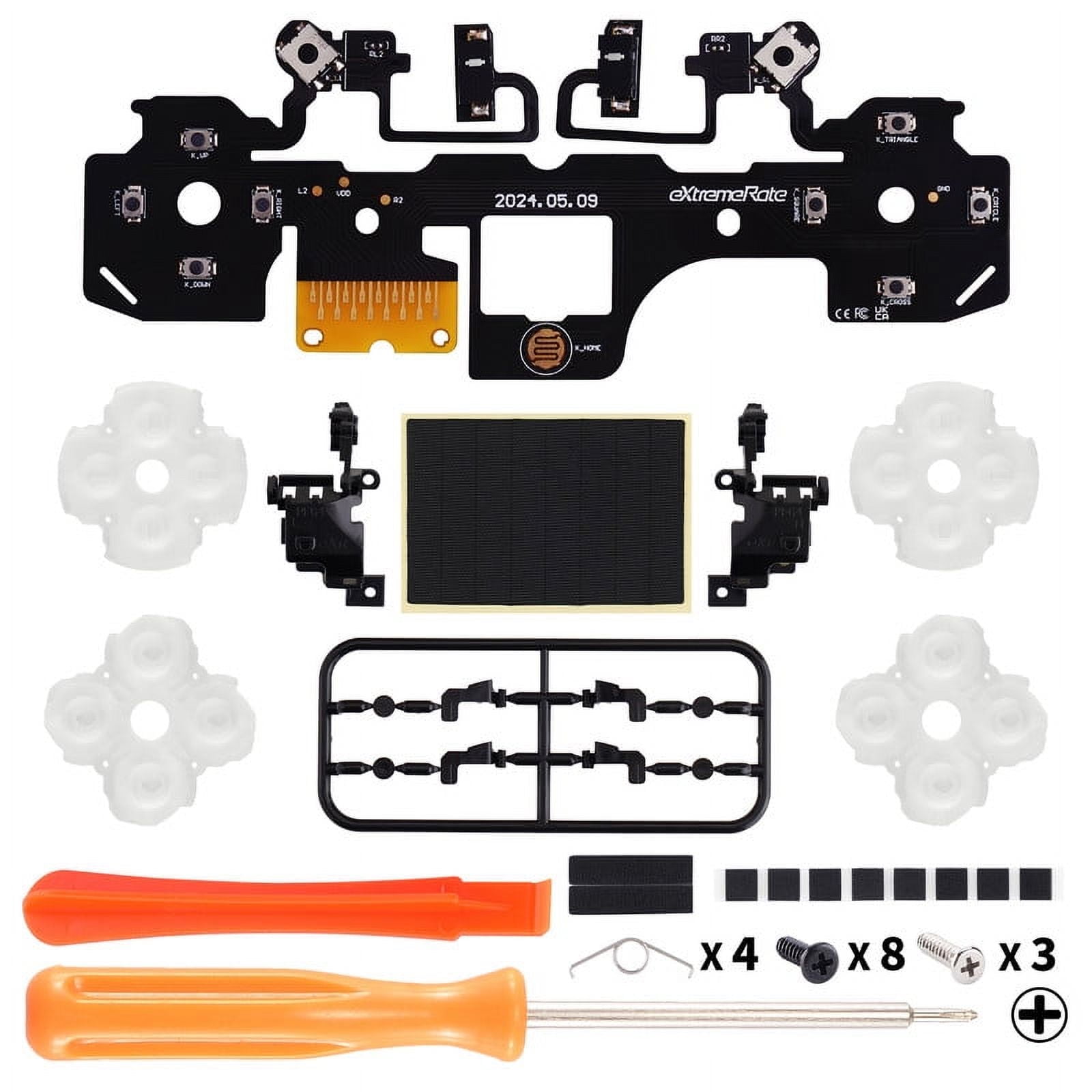 eXtremeRate Strong Version Whole Clicky Kit Shoulder Face Dpad Buttons ...