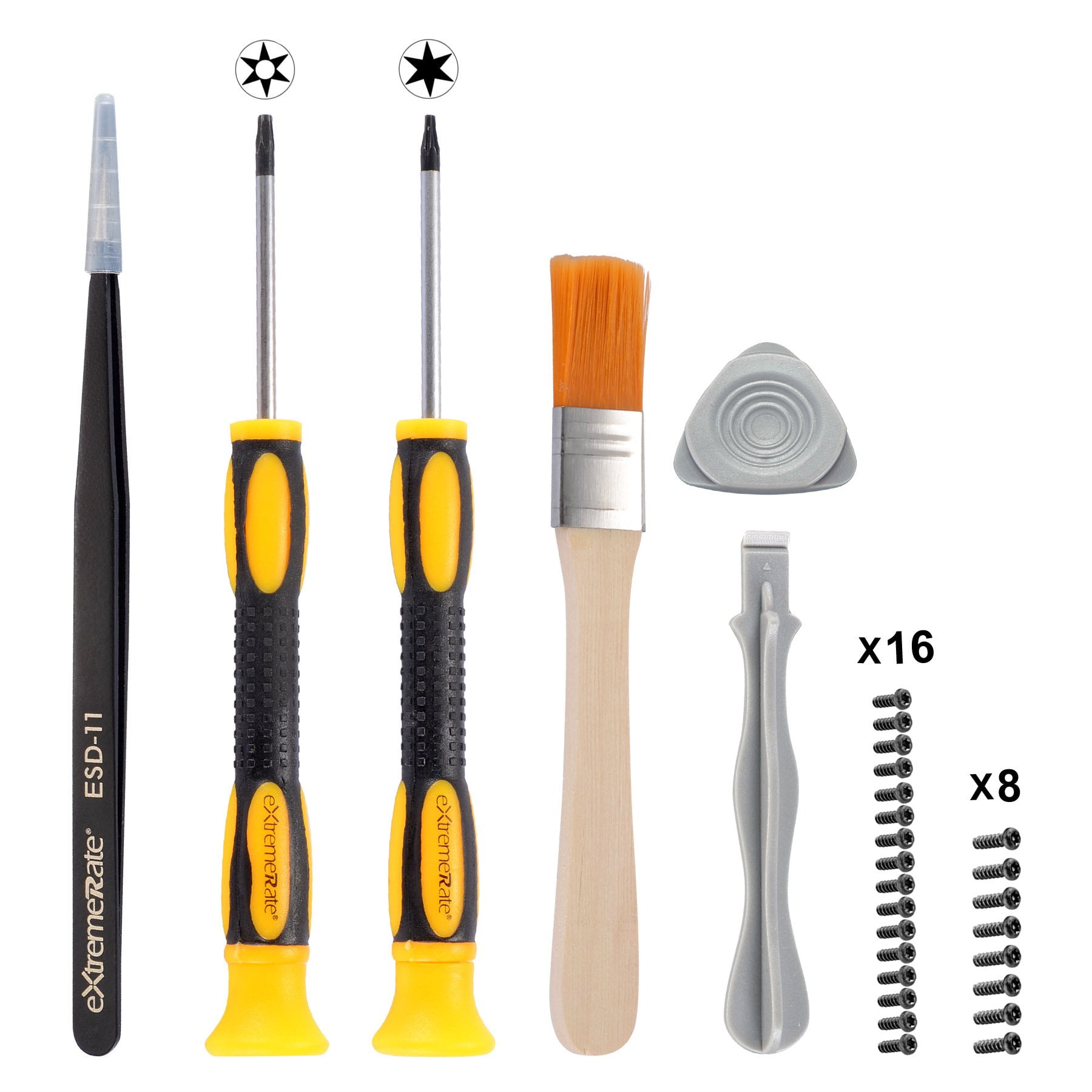 eXtremeRate Xbox Repair Kit: T6/T8H Screwdriver, Cleaning Brush ...