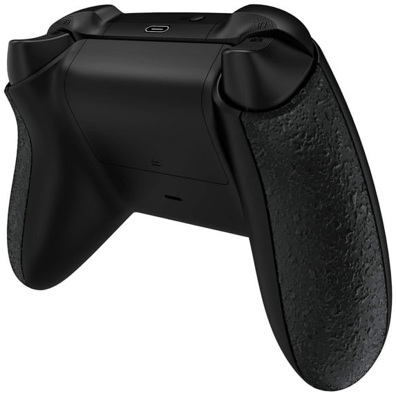 eXtremeRate Textured Black Replacement Non-Slip Back Panels Shell for ...