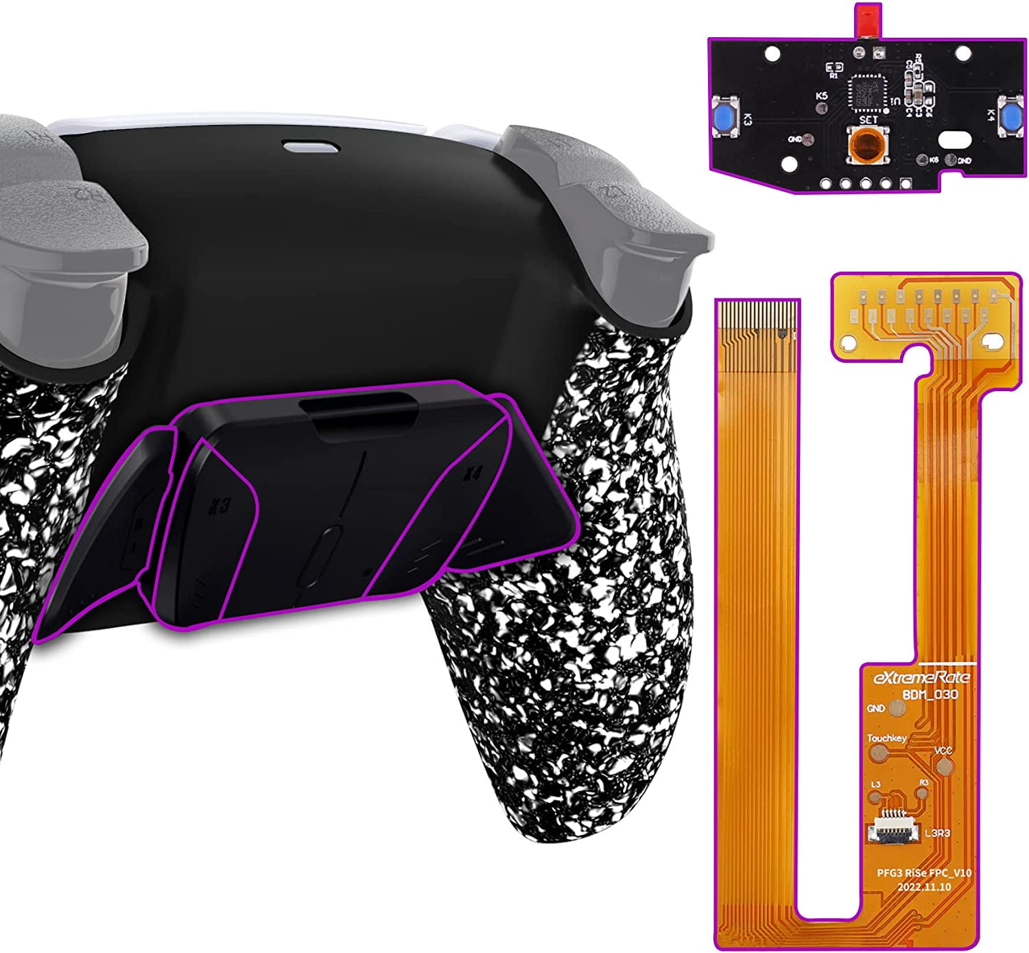 eXtremeRate Textured White Programable RISE4 Remap Kit Upgrade Board ...