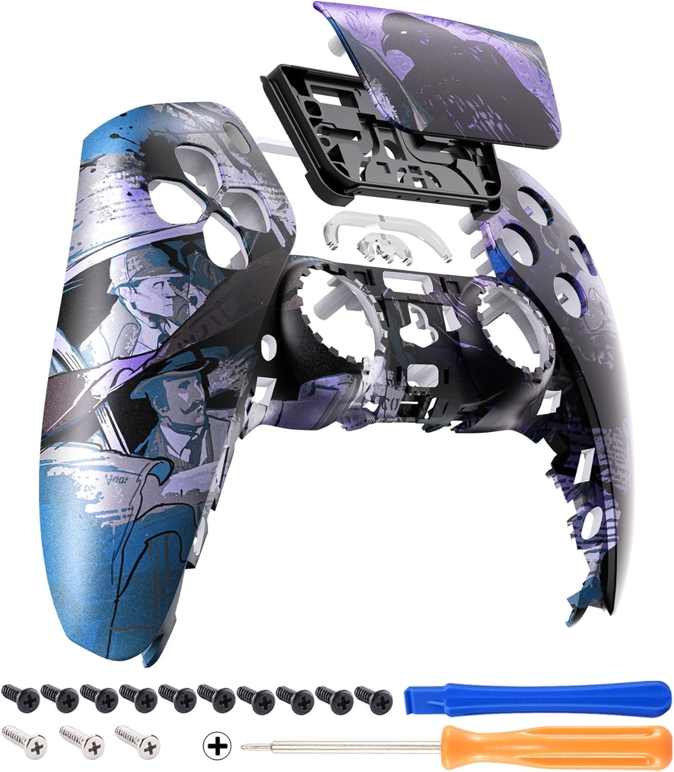 eXtremeRate The Great Detective Front Housing Shell with Touchpad ...