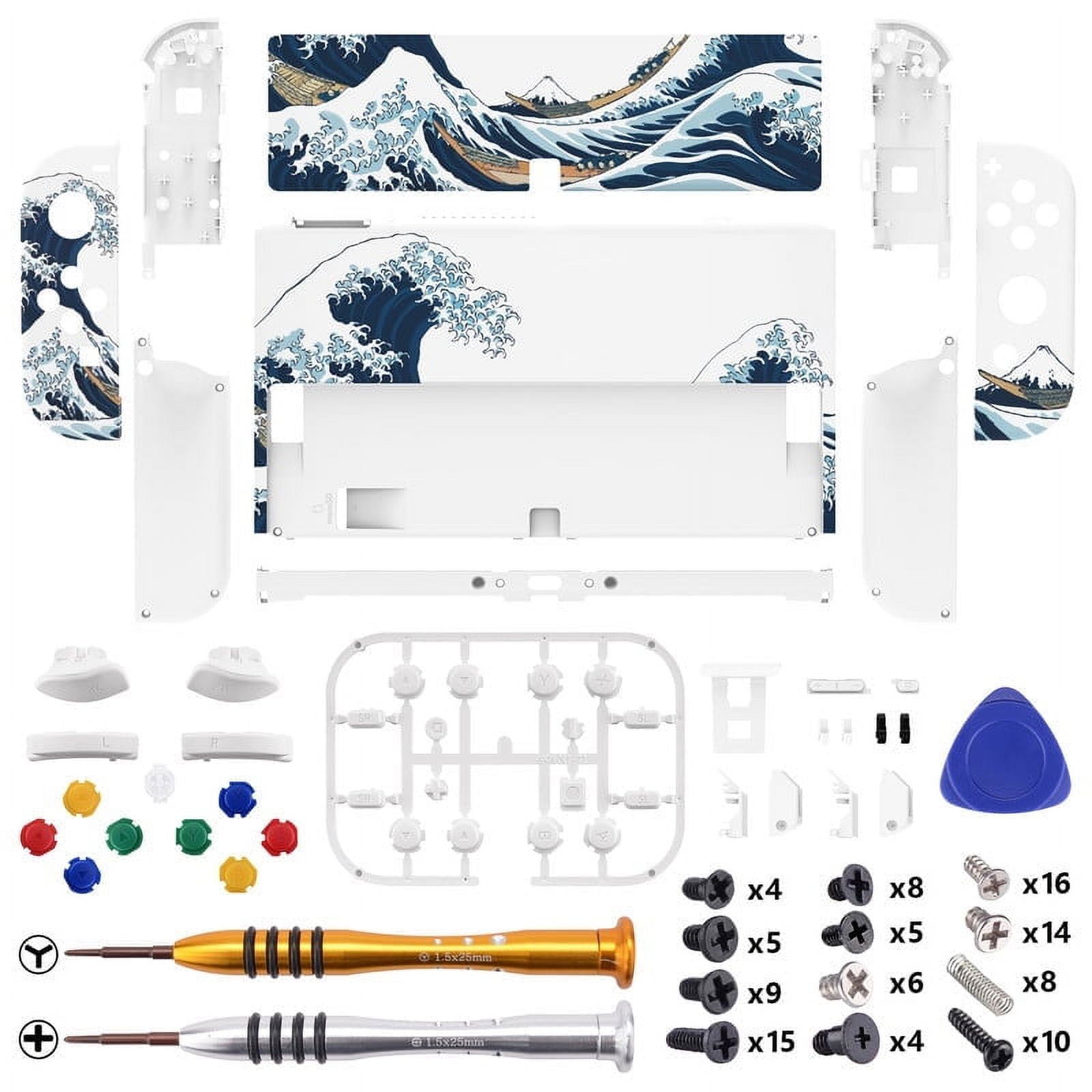 eXtremeRate The Great Wave Off Kanagawa Full Set Shell Back Plate ...