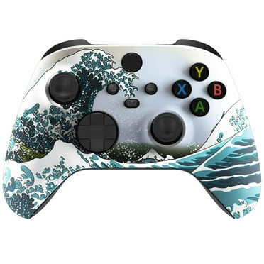 eXtremeRate Tri-Color Gradient Shell- Chrome Cyan Gold Red Custom Cover ...