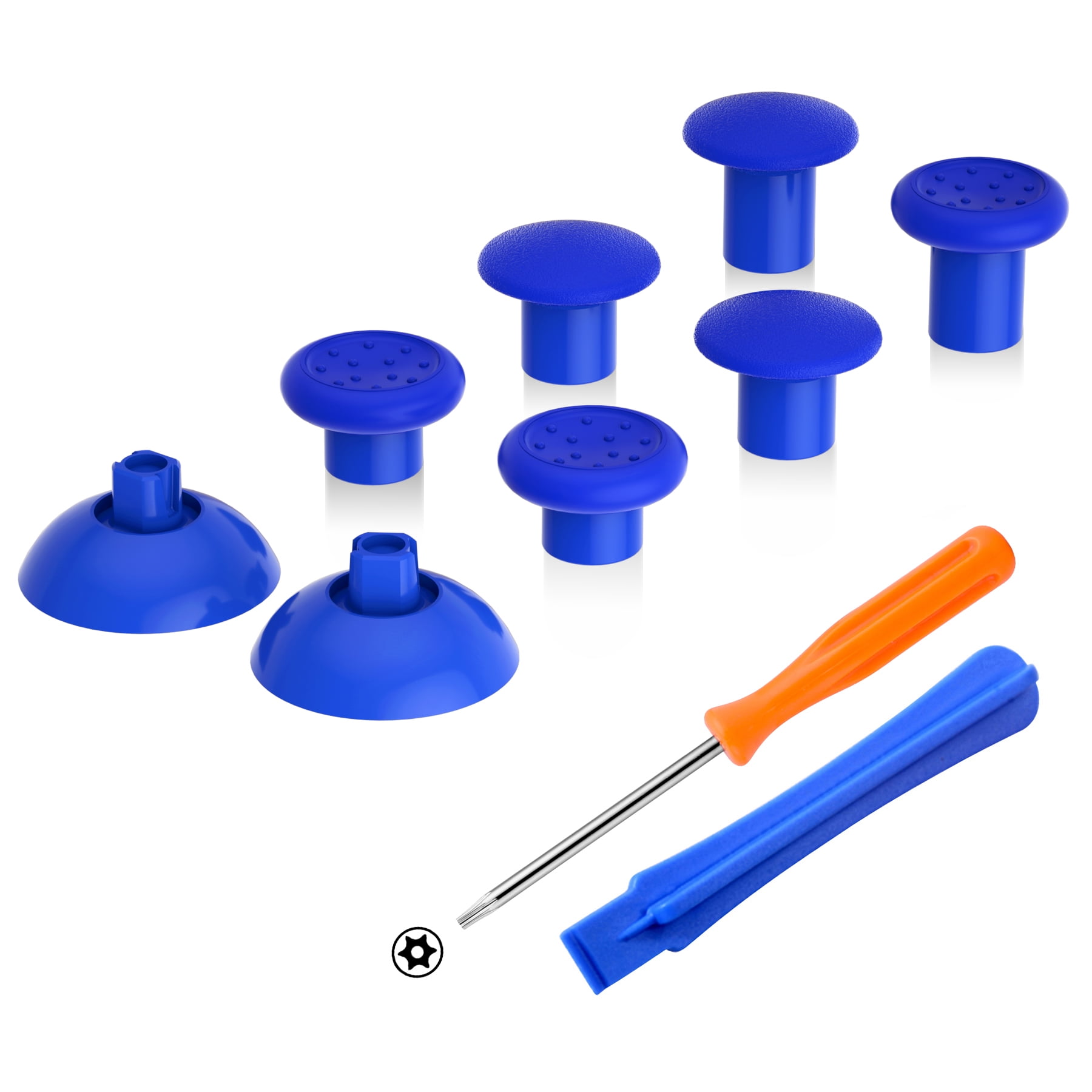 eXtremeRate ThumbsGear Thumbstick Blue Domed & Concave Grips Joystick ...