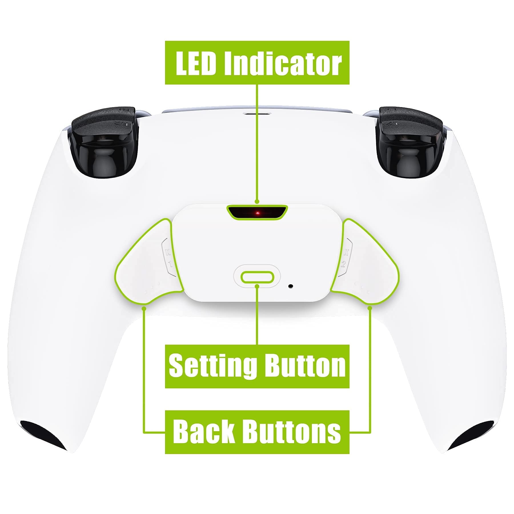 eXtremeRate White Back Paddles Upgrade Board Back Shell Back Buttons ...