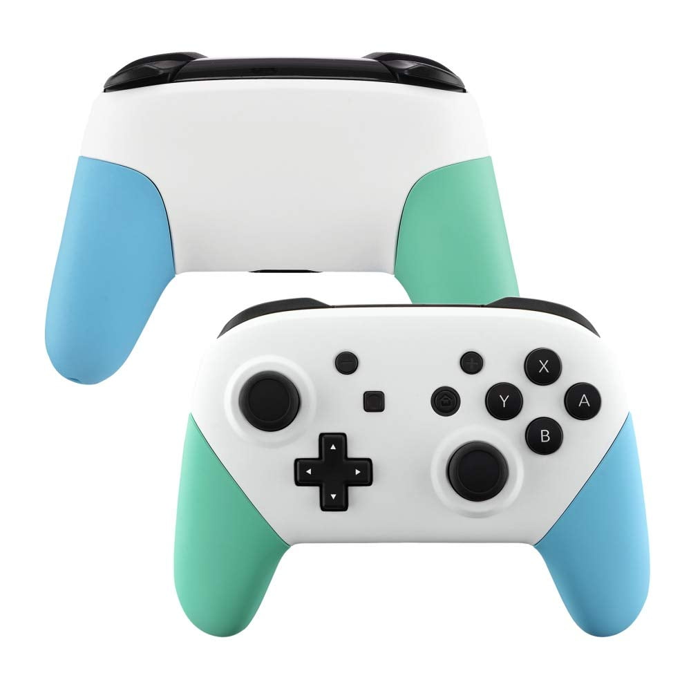 eXtremeRate White Faceplate Backplate Mint Green Heaven Blue Handles ...