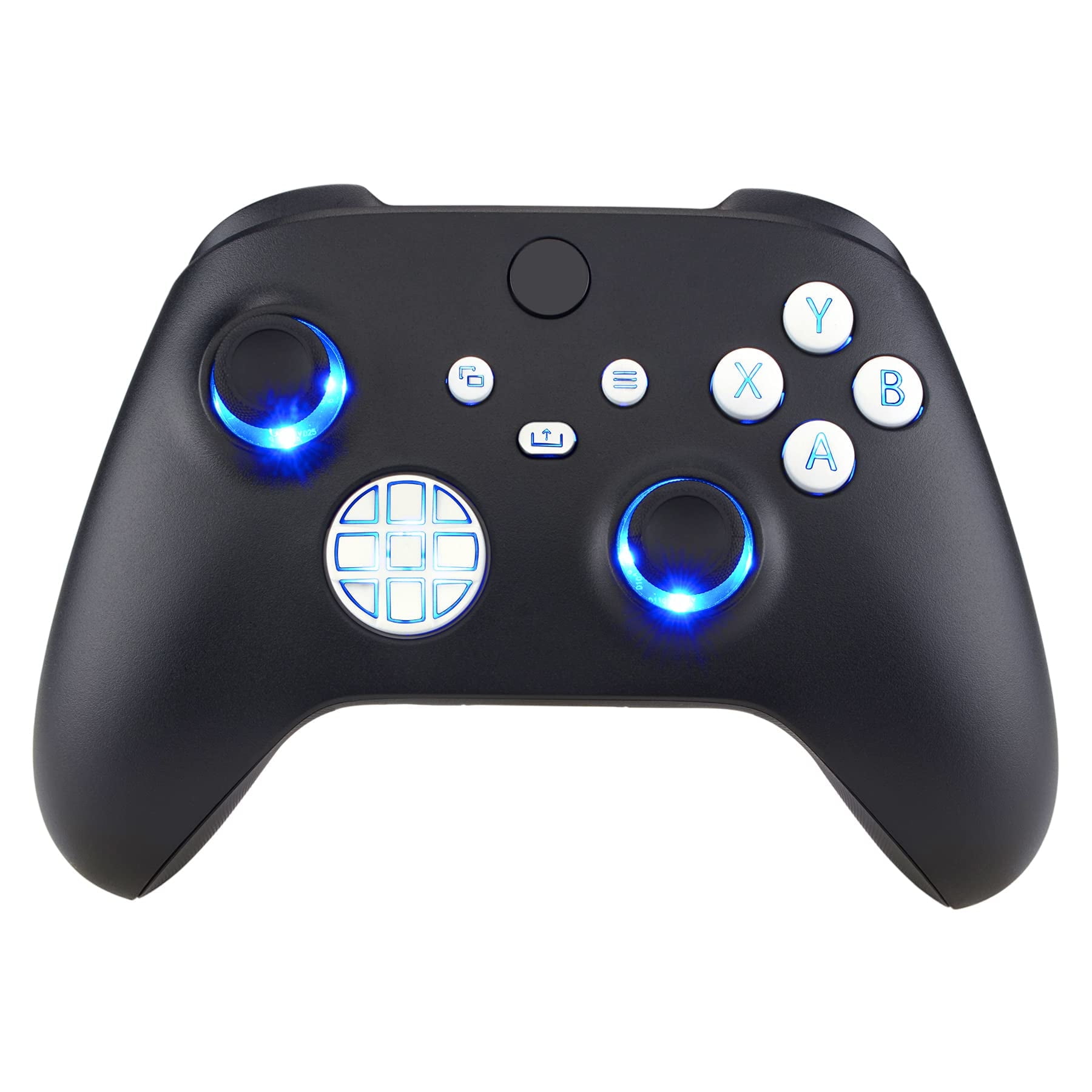 eXtremeRate White Multi-Colors Buttons 7 Colors 9 Modes DTF LED Kit for ...