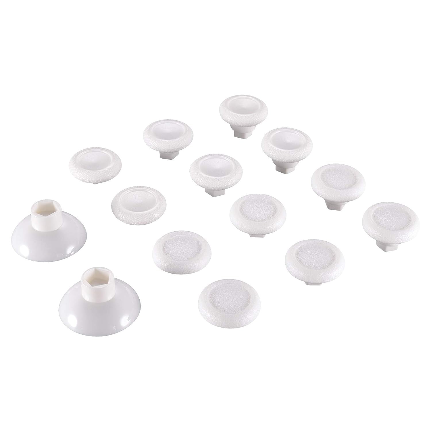 eXtremeRate White Plastic Bottom Removable Thumbstick Joystick for PS5 ...