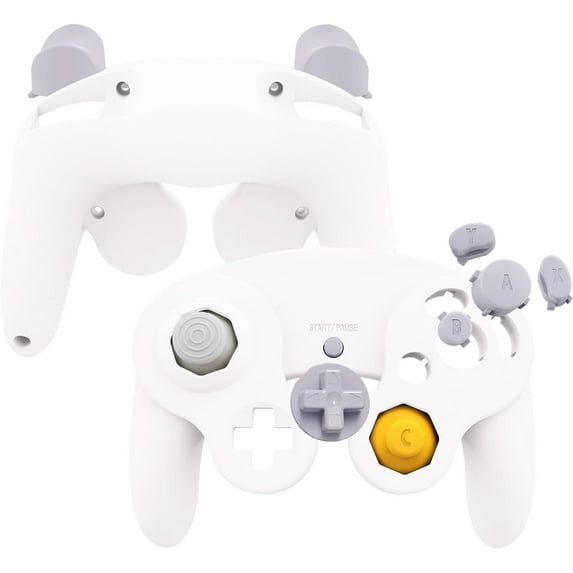 eXtremeRate White Replacement Faceplate Backplate with Buttons for ...