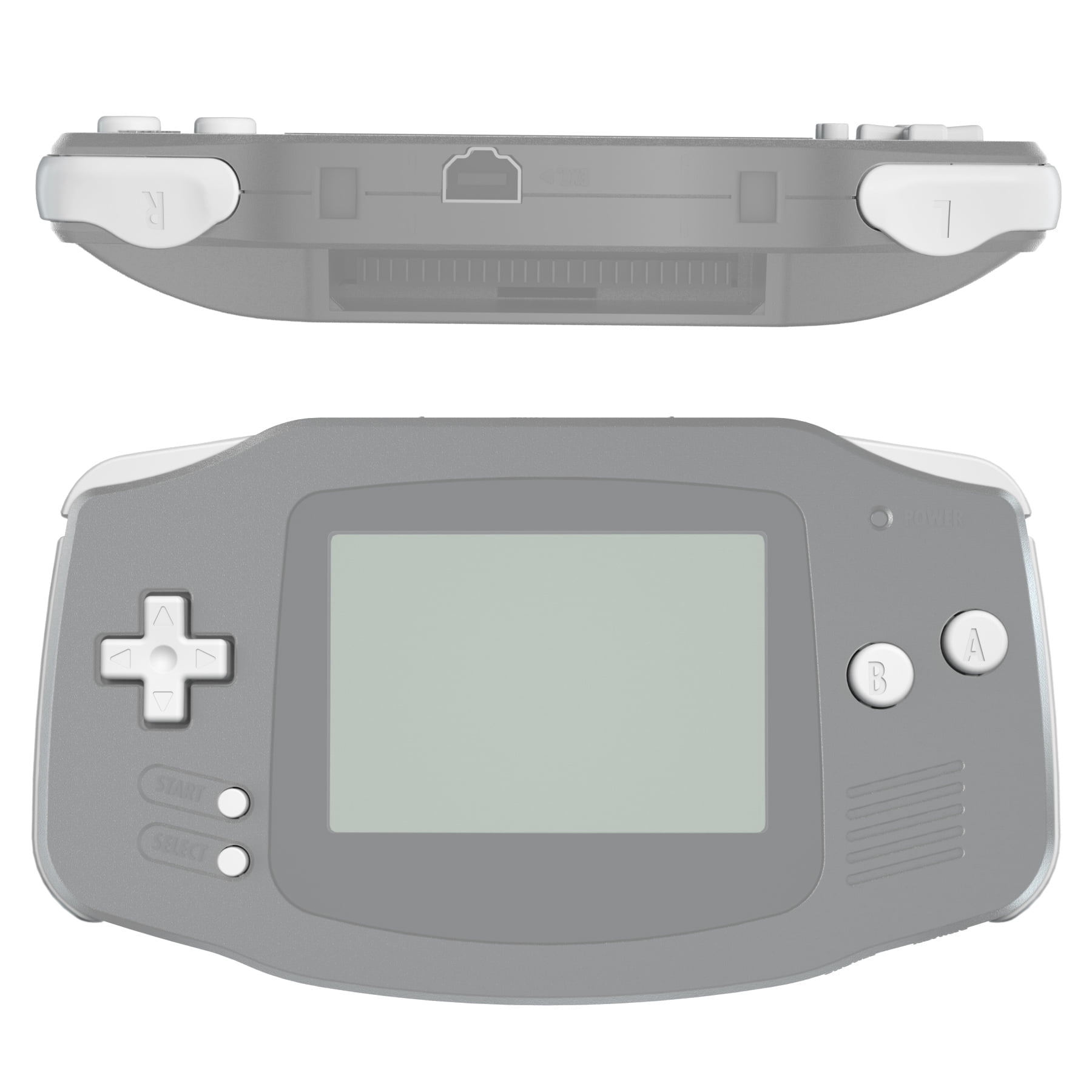 eXtremeRate White Replacement Full Set Buttons for Gameboy Advance GBA ...