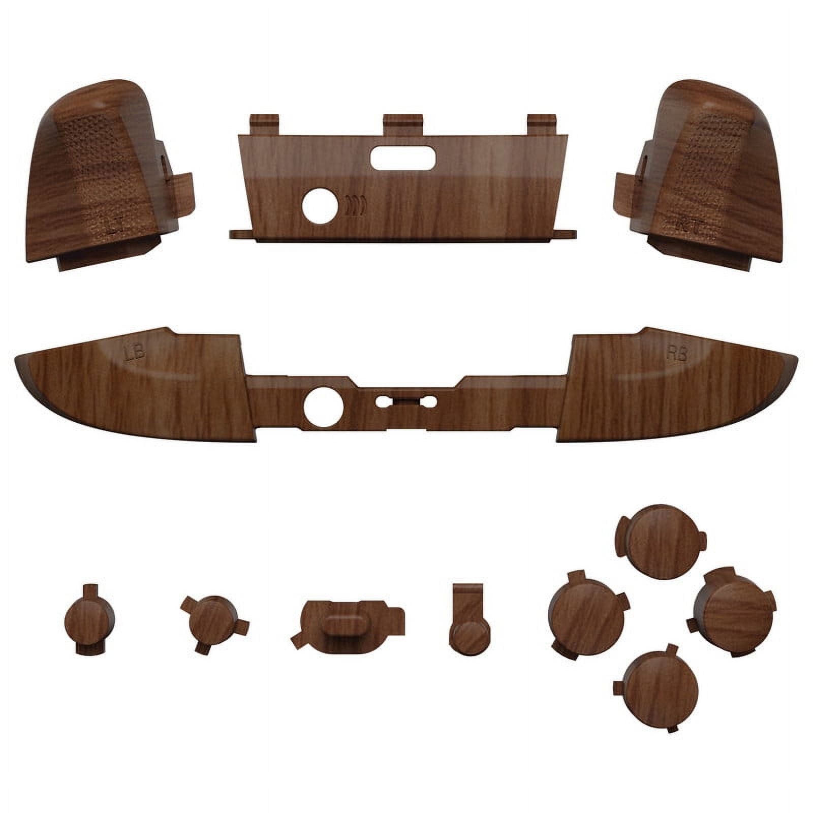 eXtremeRate Wood Grain Replacement Buttons for Xbox One Elite Series 2 ...