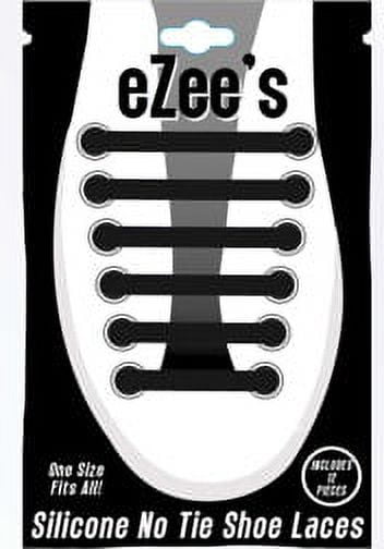 eZee's No Tie Shoe Laces Black - Walmart.com