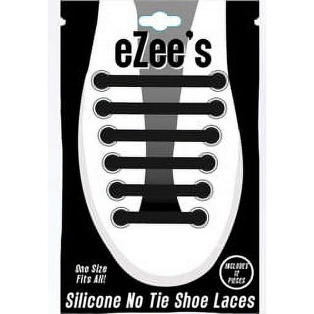 eZee's No Tie Shoe Laces Black - Walmart.com