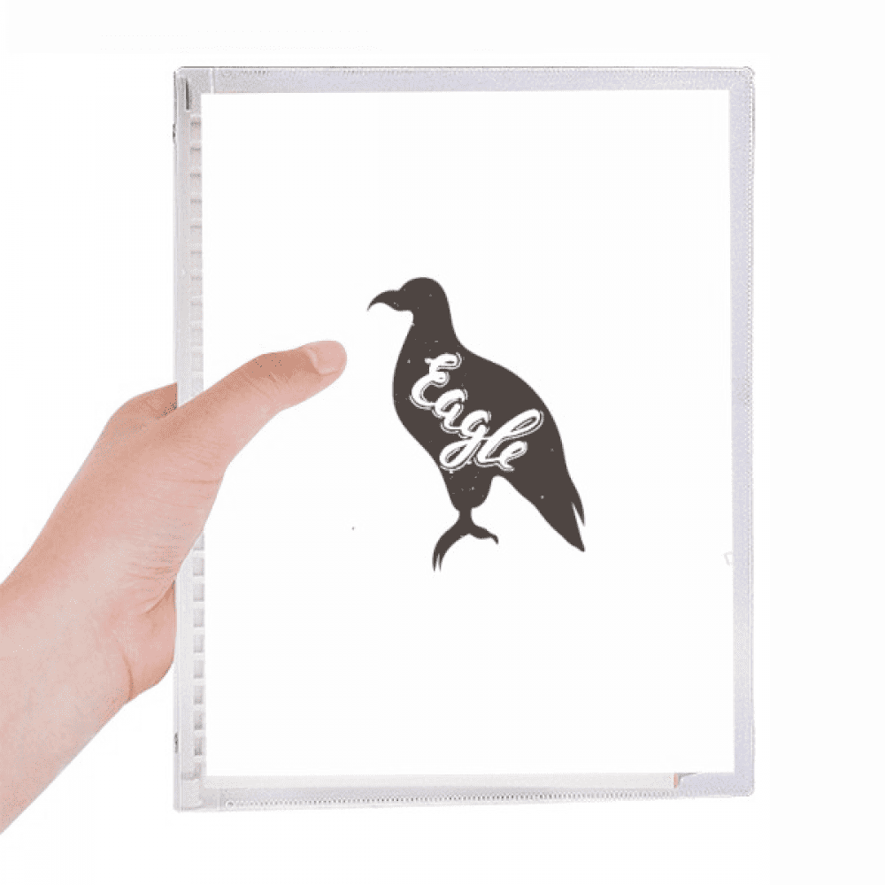 eagle black and white animal notebook loose diary refillable journal ...