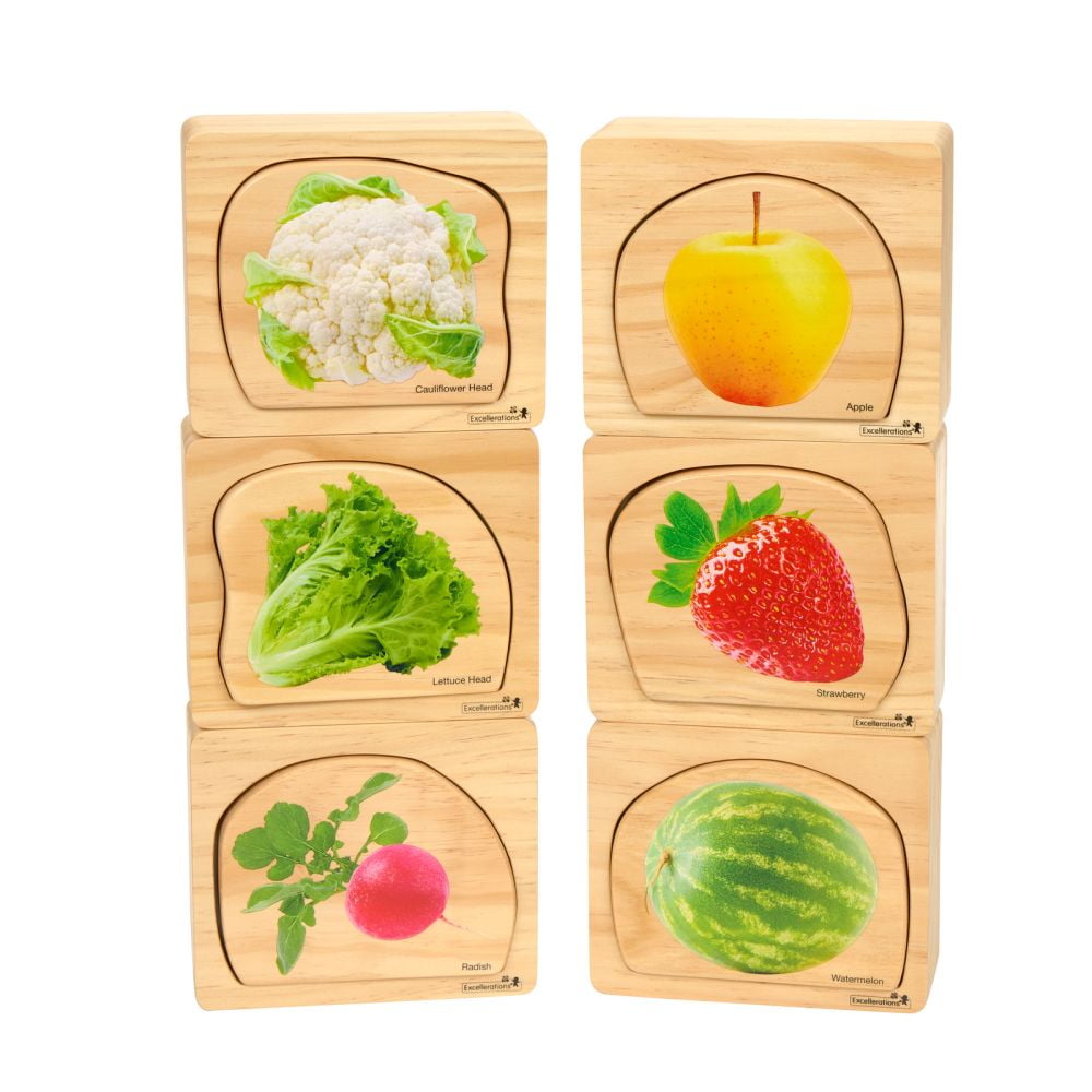 Excellerations earlySTEM Life Cycle Nesting Puzzles - Fruit & Vegetable ...