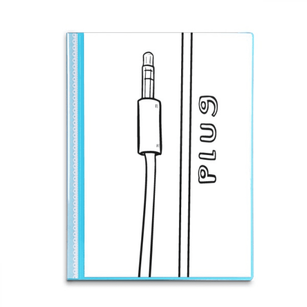 earph plug line hand-drawing book sheet protectors portfolio binder ...
