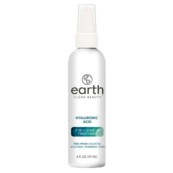 Earth Clean Beauty 7-in-1 Leave-In Treatment with Hyaluronic Acid, 6 fl ...