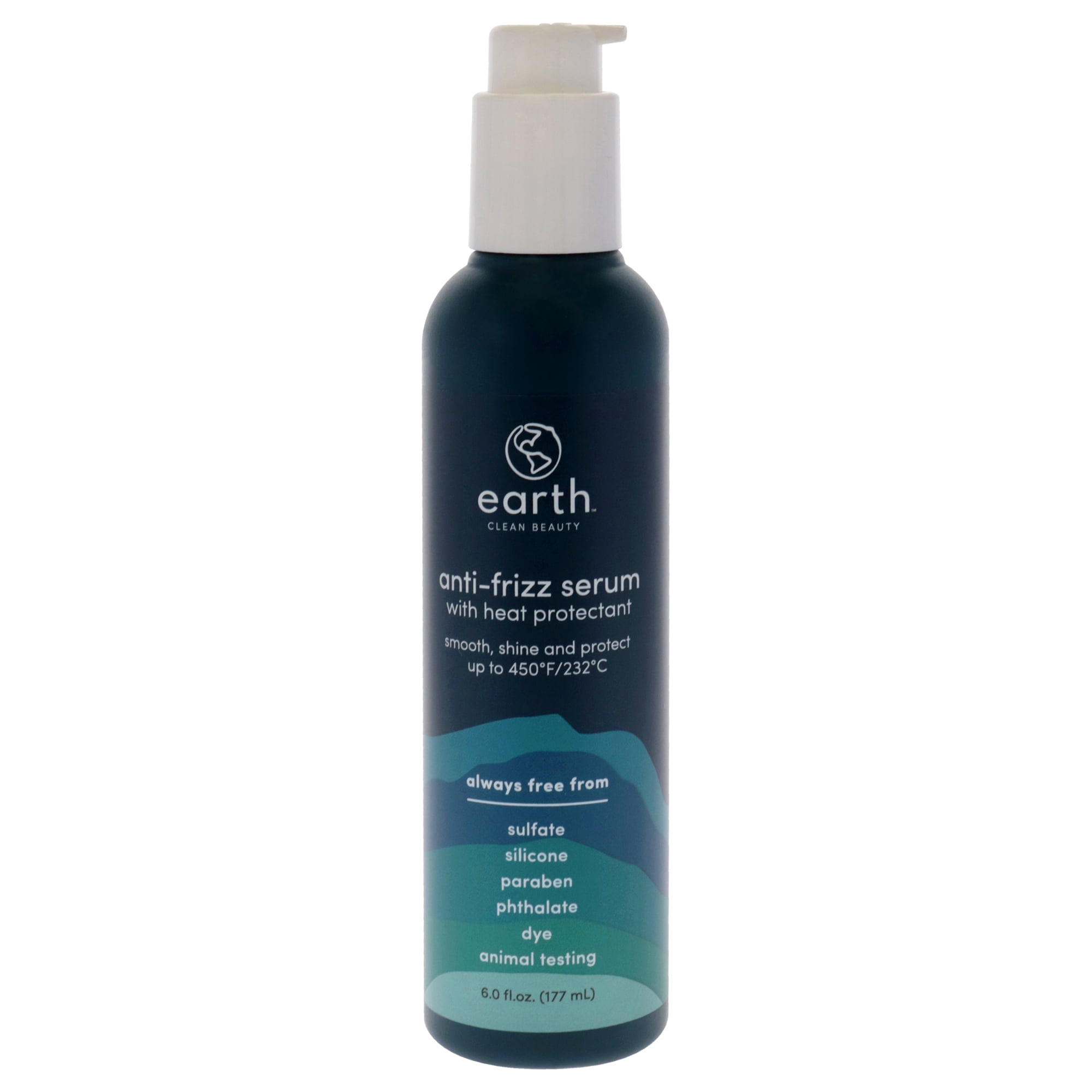 earth Clean Beauty Anti-Frizz Styling Serum with Heat Protectant, 6 fl ...
