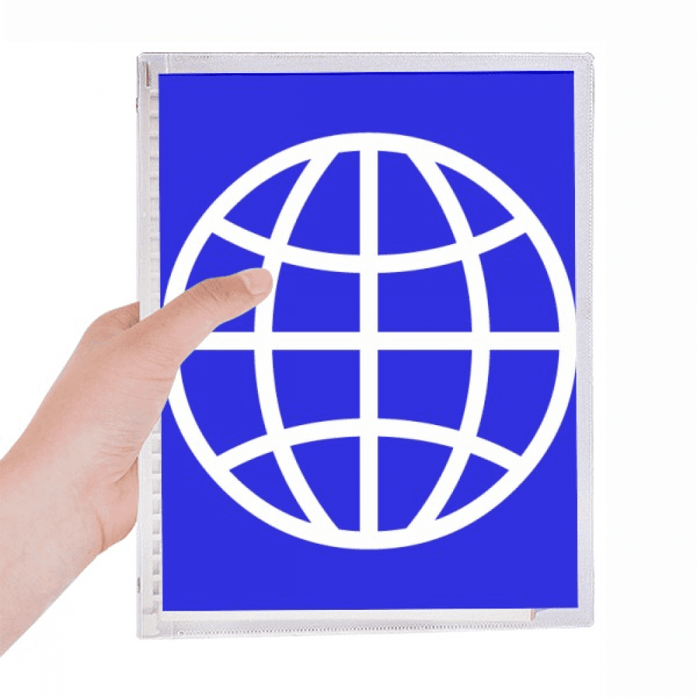 earth blue square warning mark notebook loose diary refillable journal ...