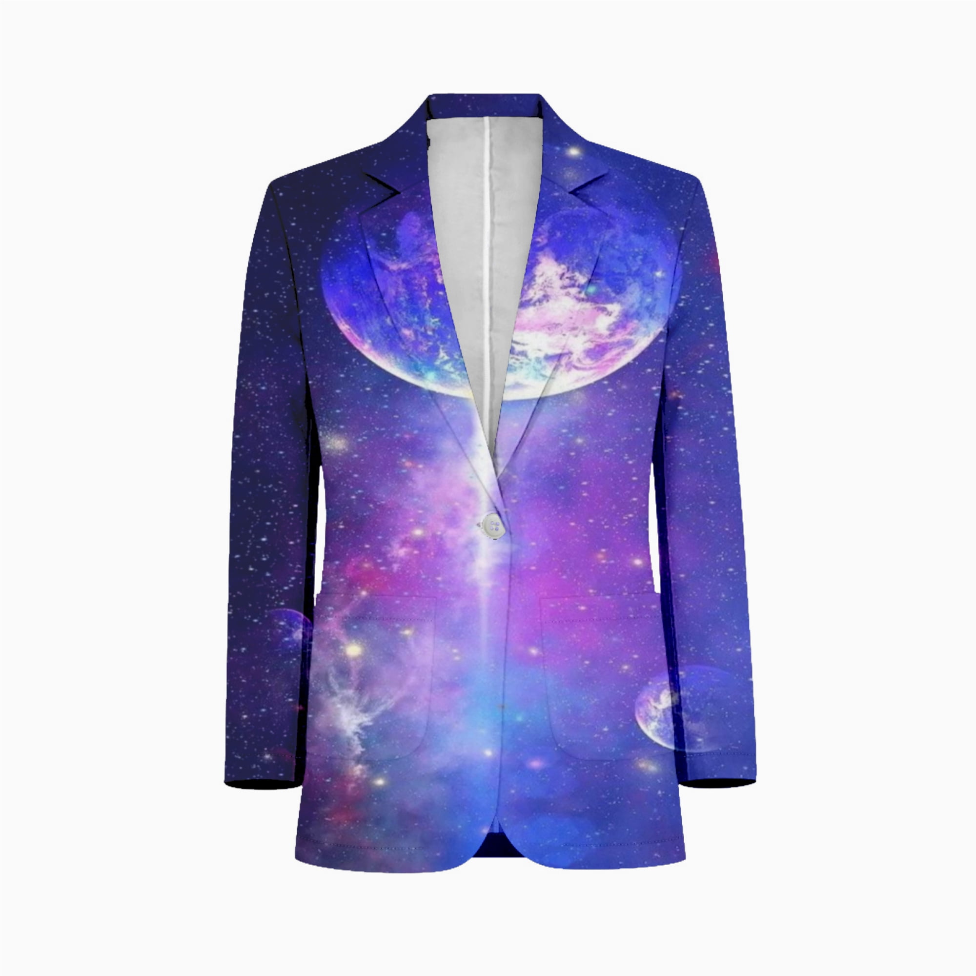 earth galaxy space Mens Suits Shawl Collar Slim Fit Suit Mens Groom ...