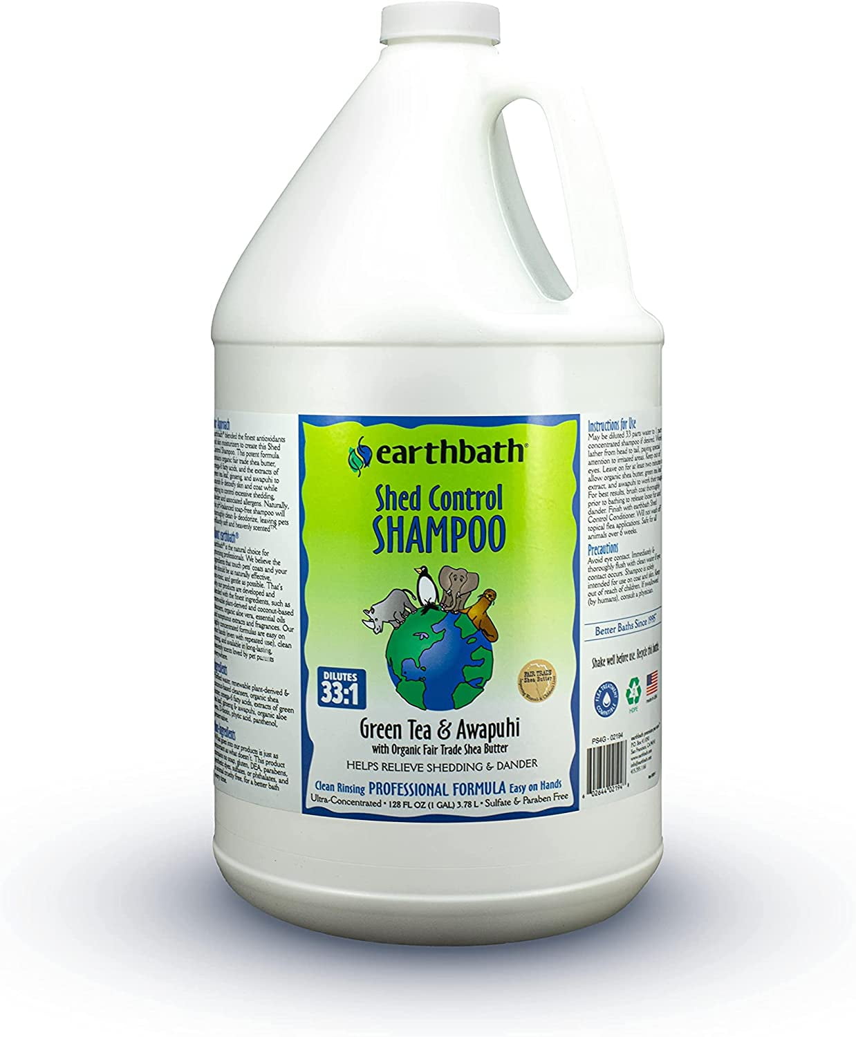 earthbath, Green Tea & Awapuhi Shed Control Dog Shampoo - Cruelty Free Dog Shampoo, Helps ...