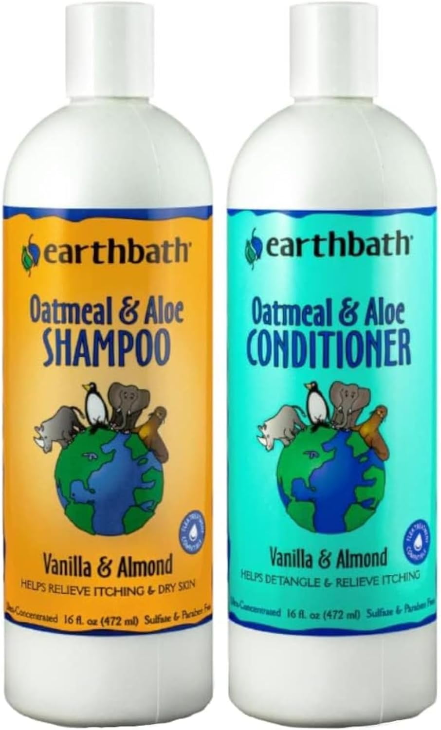 earthbath Oatmeal & Aloe Dog Shampoo and Conditioner - Oatmeal Shampoo ...