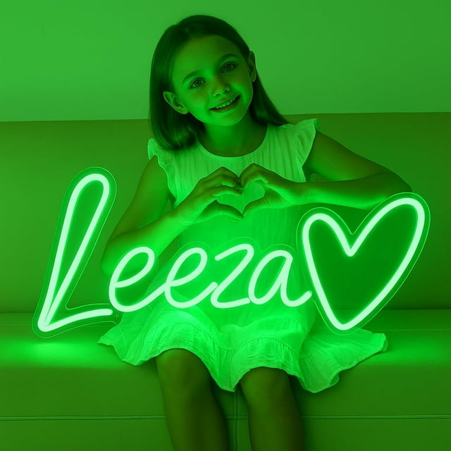 earthmaa Customized Name – Personalized Glow Sign for Bedroom ...