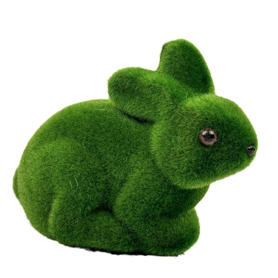 easter door Artificial Decor Lifelike Green Bunny Statue Indoor Outdoor ...