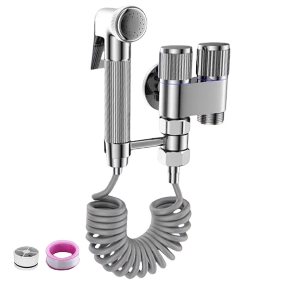 easy installs Toilet Handheld Bidet Sprayer with 1 In 2 Out Valves ...