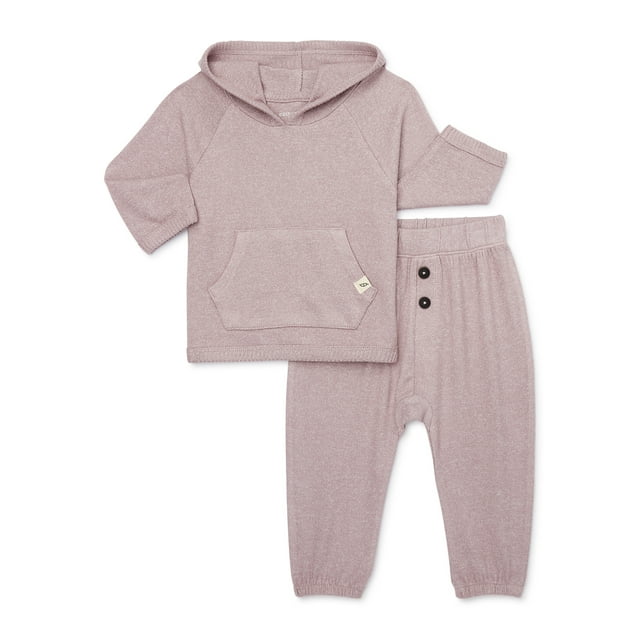 easy-peasy Baby Hoodie and Joggers Outfit Set, 2-Piece, Sizes 0M-24M ...
