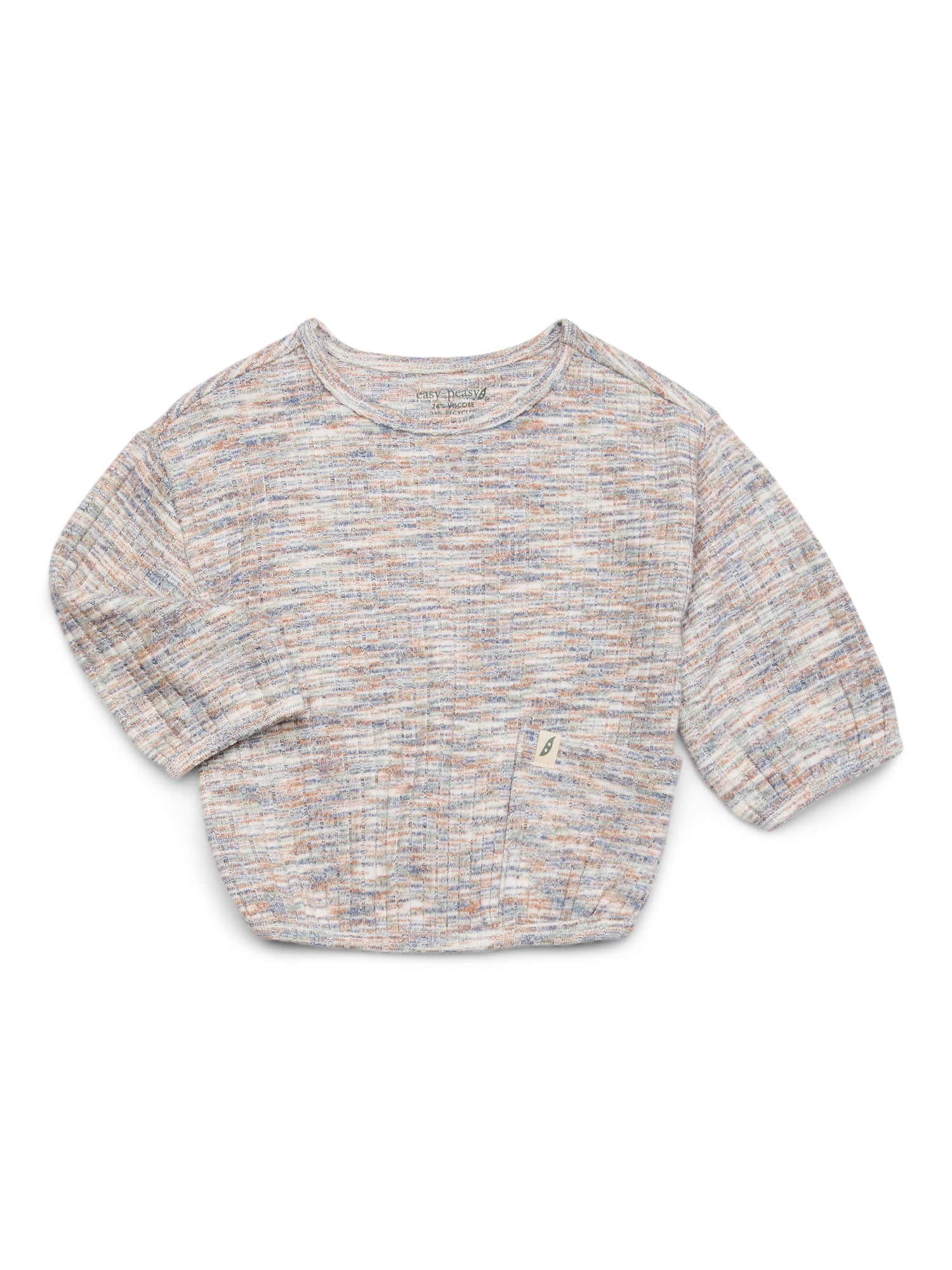 Baby Long Sleeve Hacci Side Pocket Sweatshirt - Sizes 0-24 Months - Walmart.com