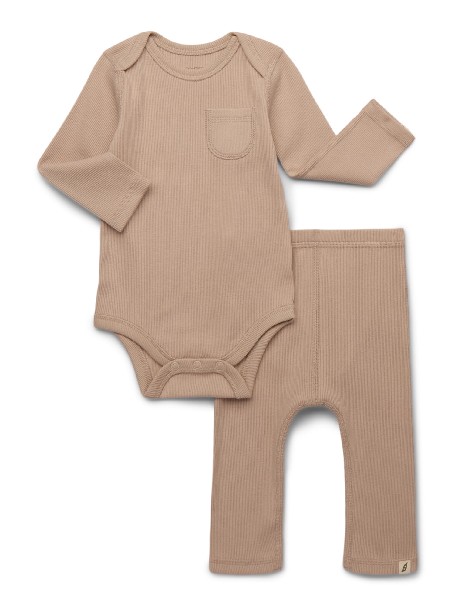 easy-peasy Baby Boys or Girls Organic Rib Long Sleeve Bodysuit with ...