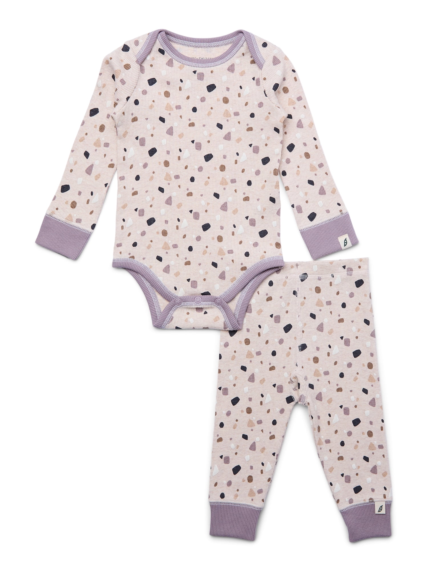 easy-peasy Baby Rib Bodysuit and Leggings, 2-Piece Outfit Set, Sizes 0 ...