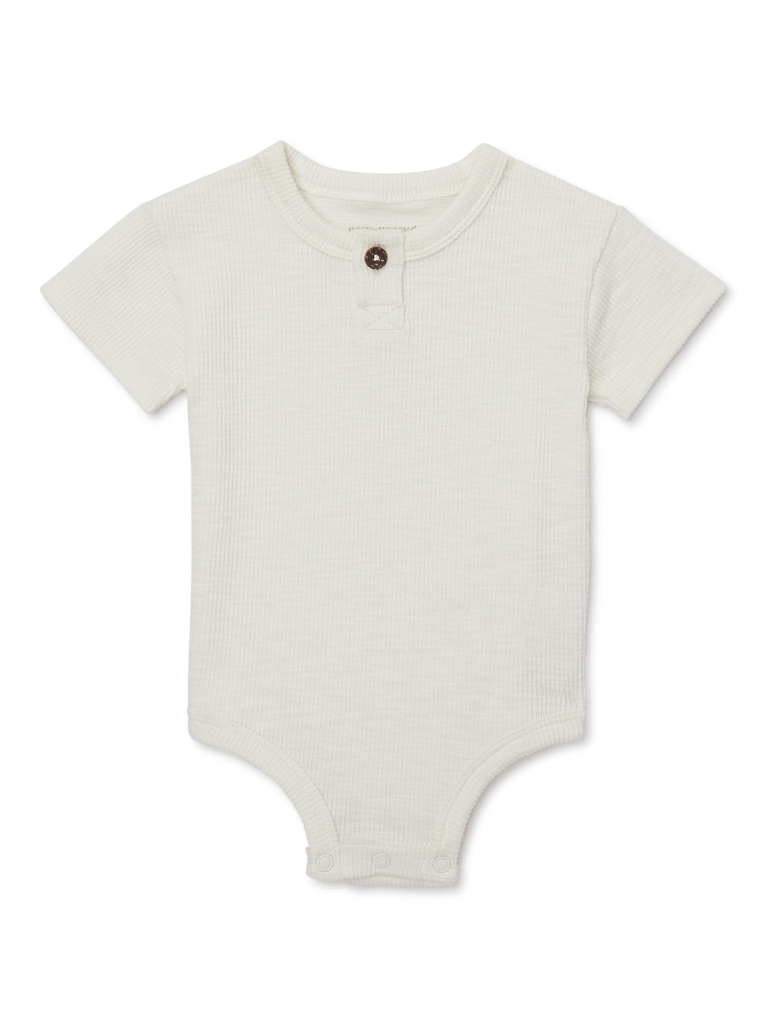 easy-peasy Baby Henley Bodysuit, Short Sleeve, Soft Fabric, Snaps, Sizes 0-24 Months - Walmart.com