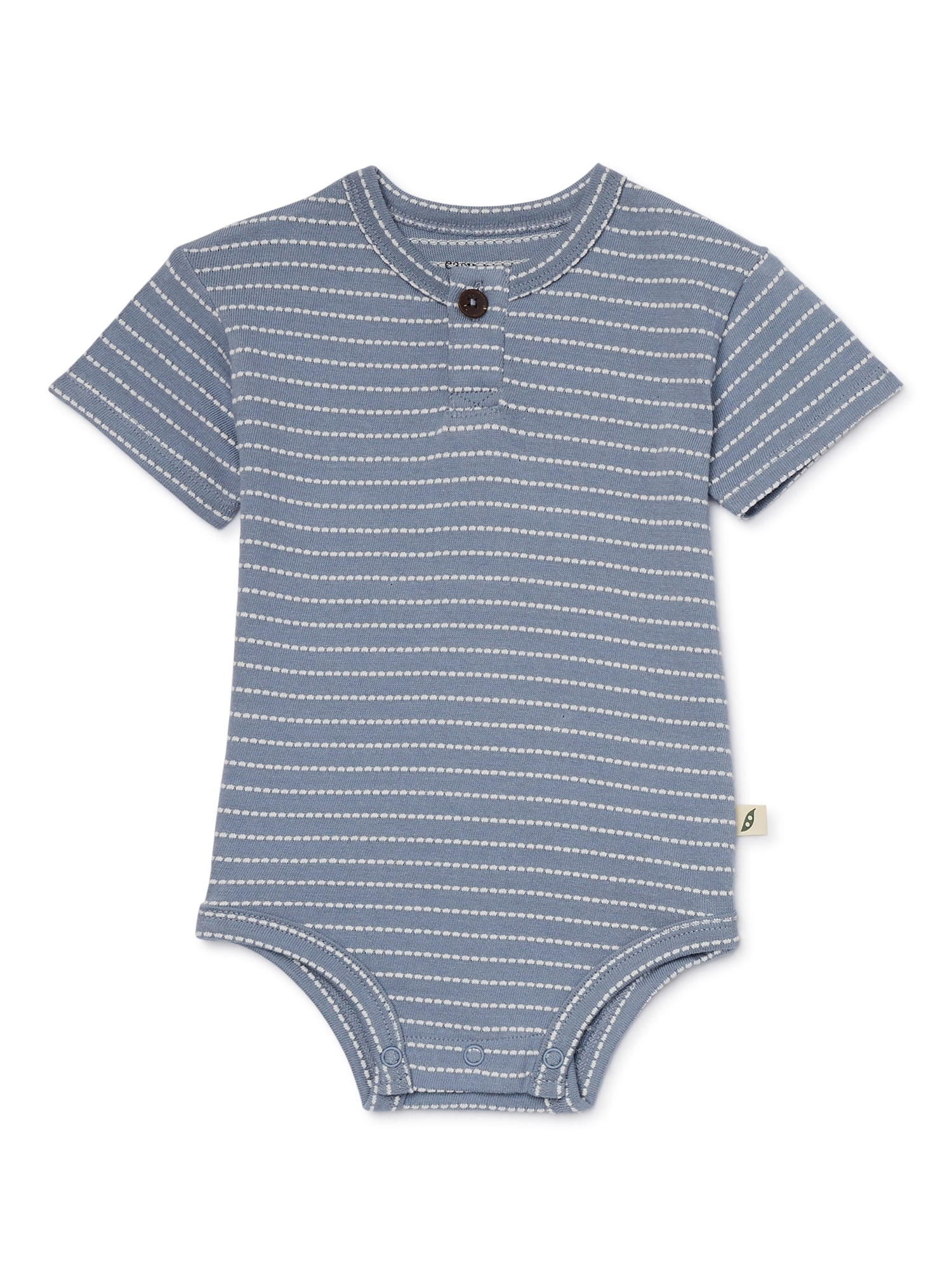 easy-peasy Baby Henley Stripe Bodysuit, 100% Cotton, Sizes 0-24 Months, Snap Closure - Walmart.com