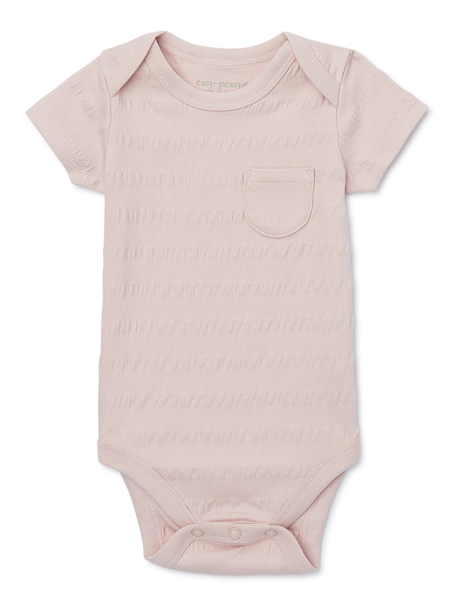 easy-peasy SOFTSEAMS Baby Short Sleeve Solid Bodysuit, Sizes 0-24 ...