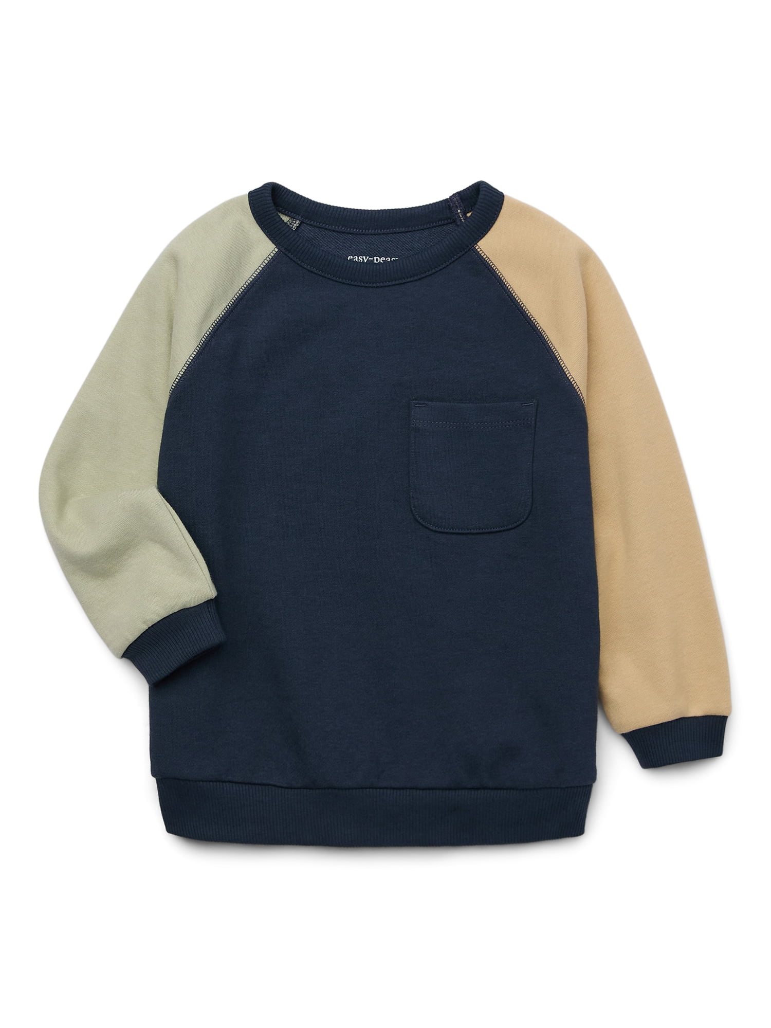 easy-peasy Toddler Boy Colorblock French Terry Sweatshirt, Sizes Sizes ...