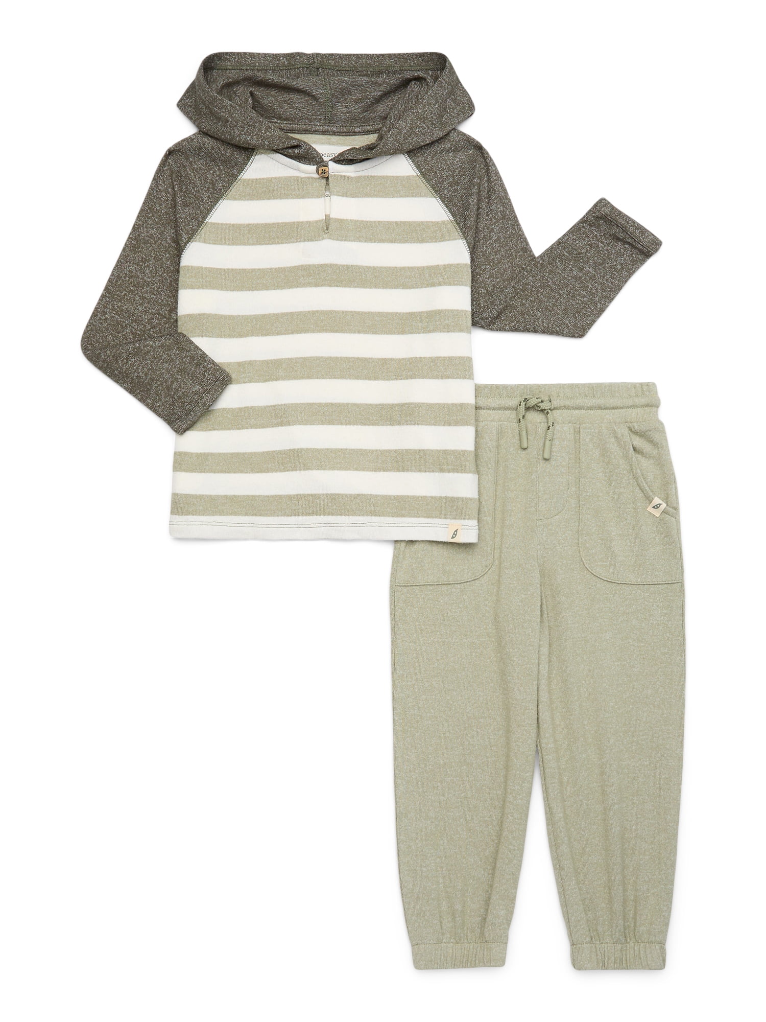 easy-peasy Toddler Boy Hacci Hoodie and Jogger Pants Outfit Set, 2 ...
