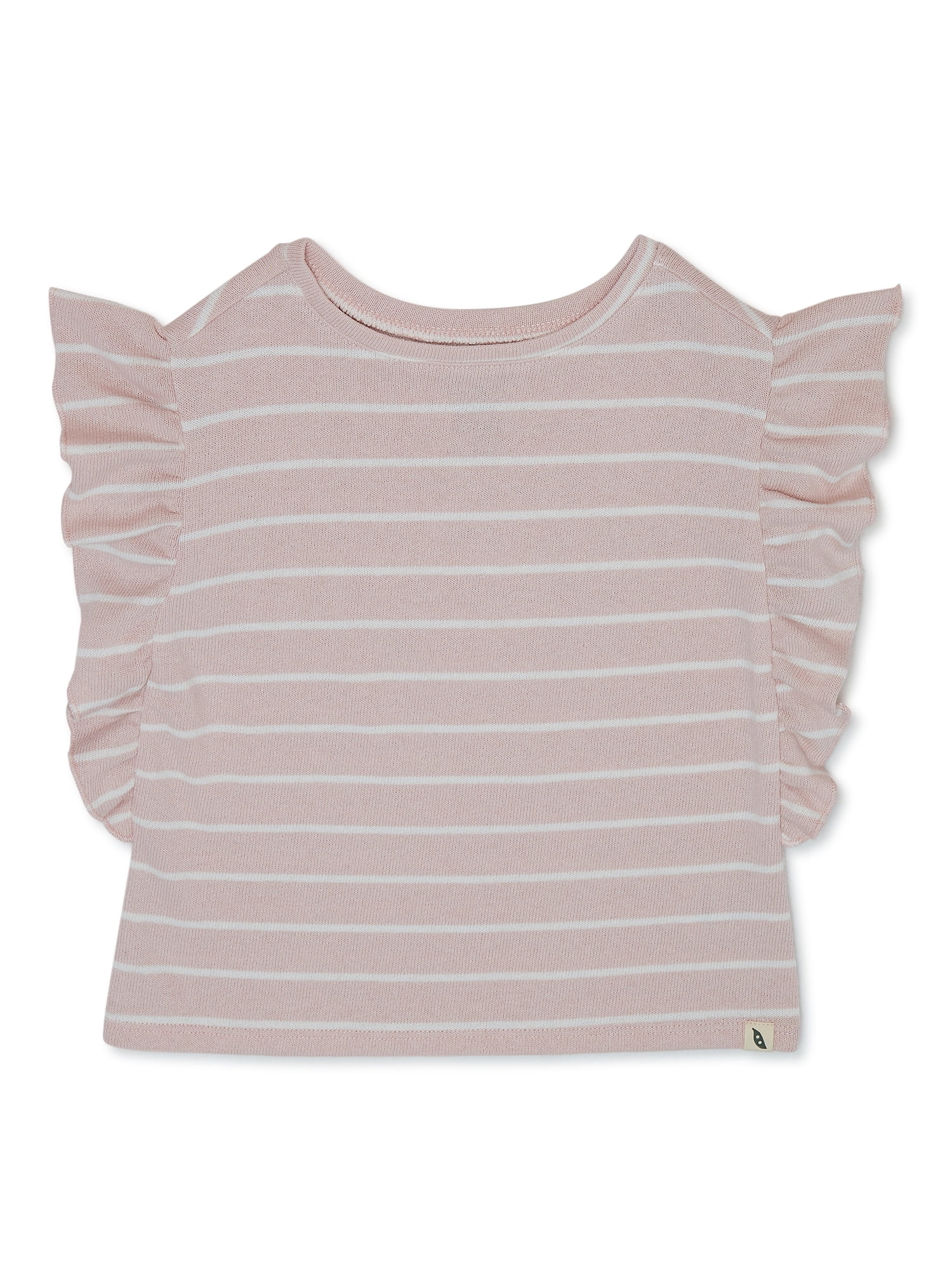 easy-peasy Toddler Girl Knit Ruffle T-Shirt, Sizes 18M-5T - Walmart.com