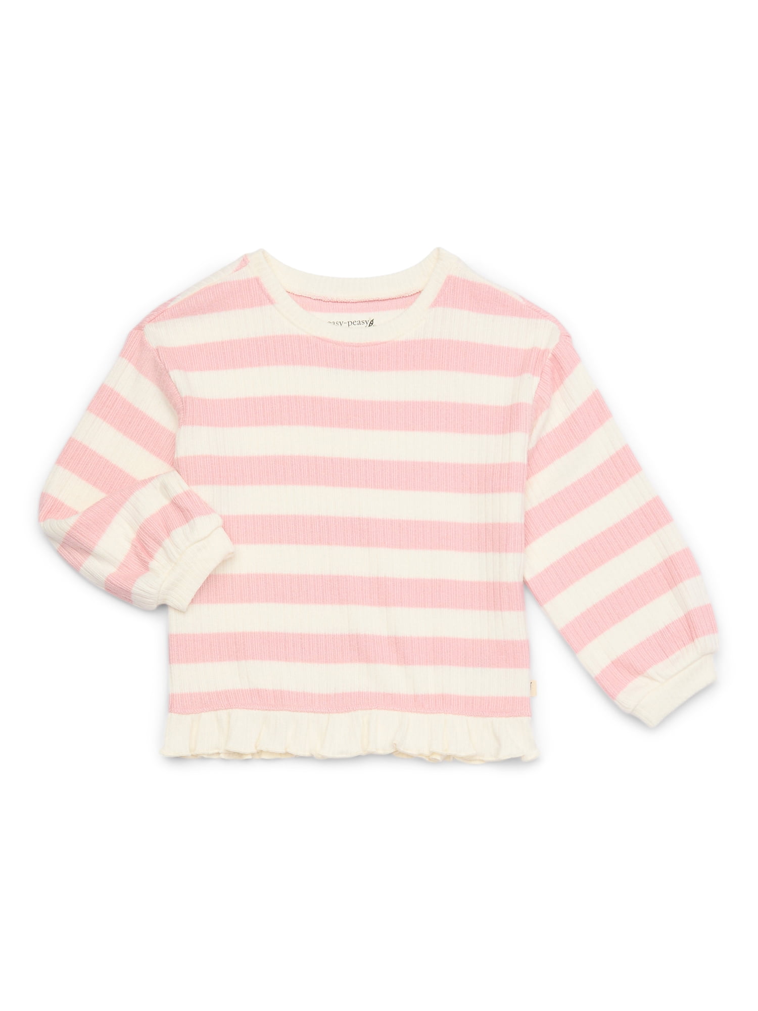 easy-peasy Toddler Girl Pullover Stripe Hacci Sweatshirt, Sizes 18M-5T ...