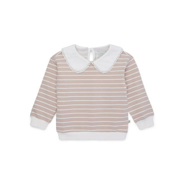 easy-peasy Toddler Girl Peterpan Collar Sweatshirt, Sizes 18M-5T ...
